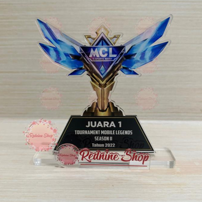 Jual Plakat Akrilik Custom/Piala Mobile Legend/Esport/Mobile Legend ...