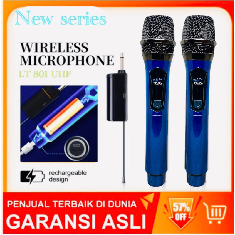 Jual LT-108 Wireless Microphones 1 receiver 2mic wireles ,Dual Handheld Mic With Receiver ...