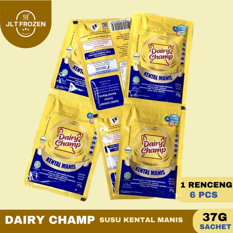 Jual Dairy Champ Susu kental Manis SKM Sachet - 37g | Shopee Indonesia