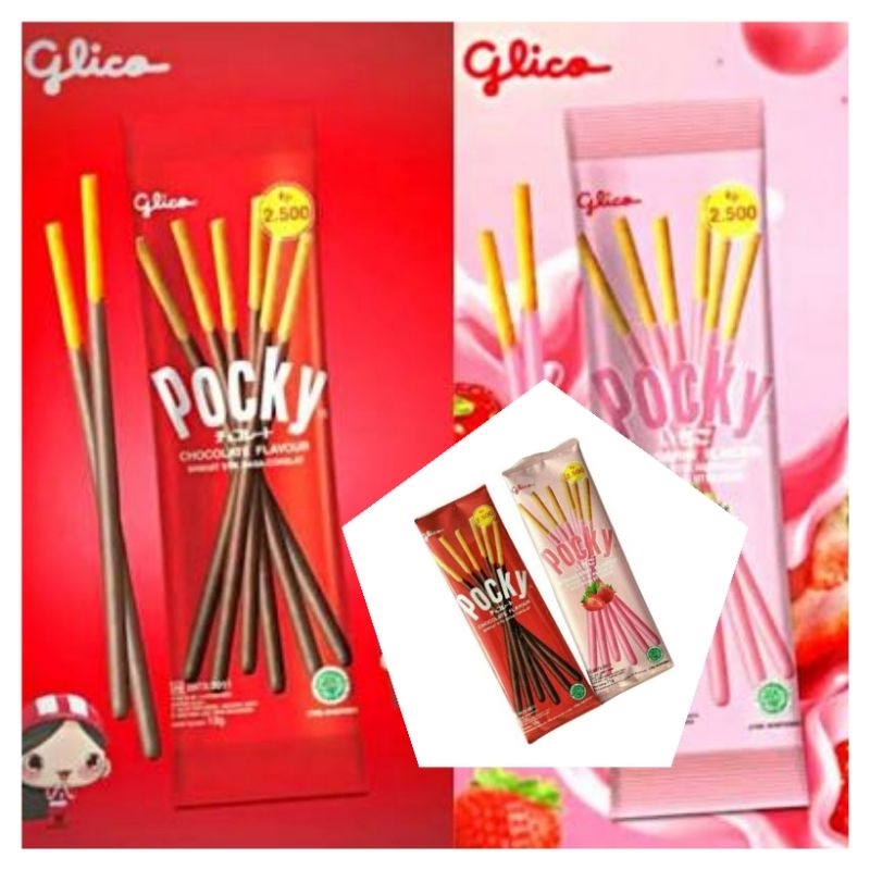 Jual GLICO POCKY MINI SACHET EKONOMIS CHOCOLATE STRAWBERRY 11 GR ...