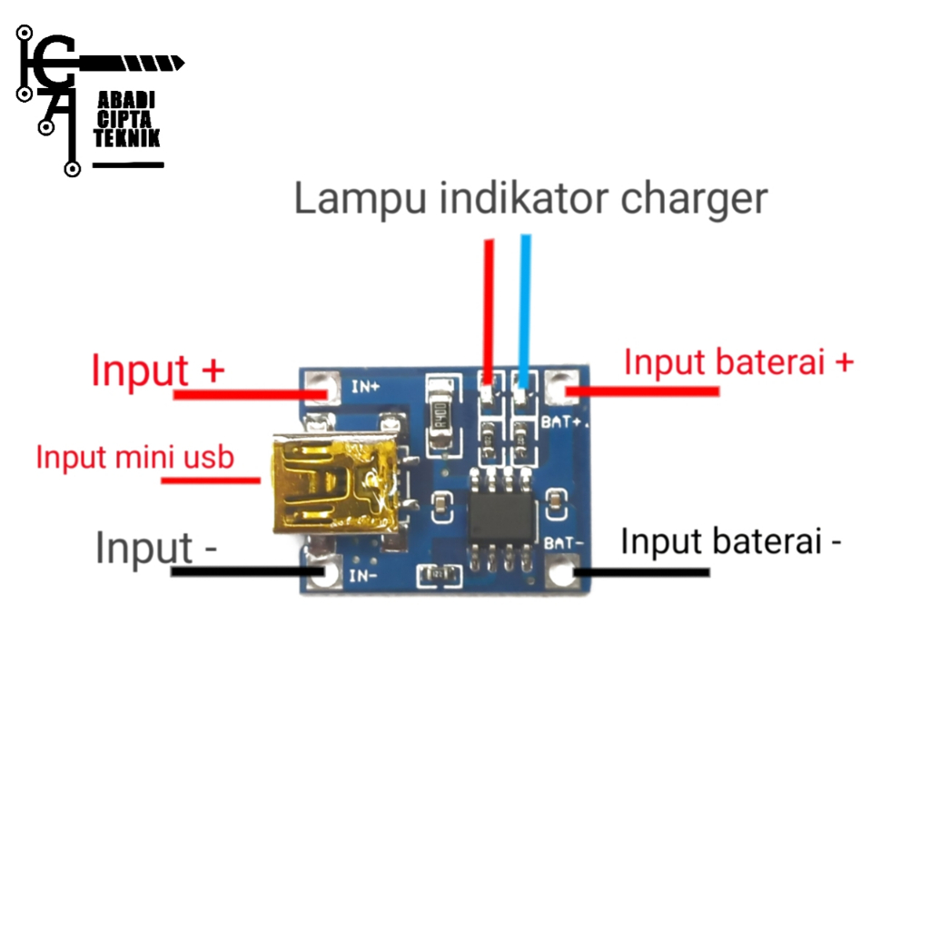 Jual TP4056 Mini USB 1 A Module lithium battery charger | Shopee Indonesia