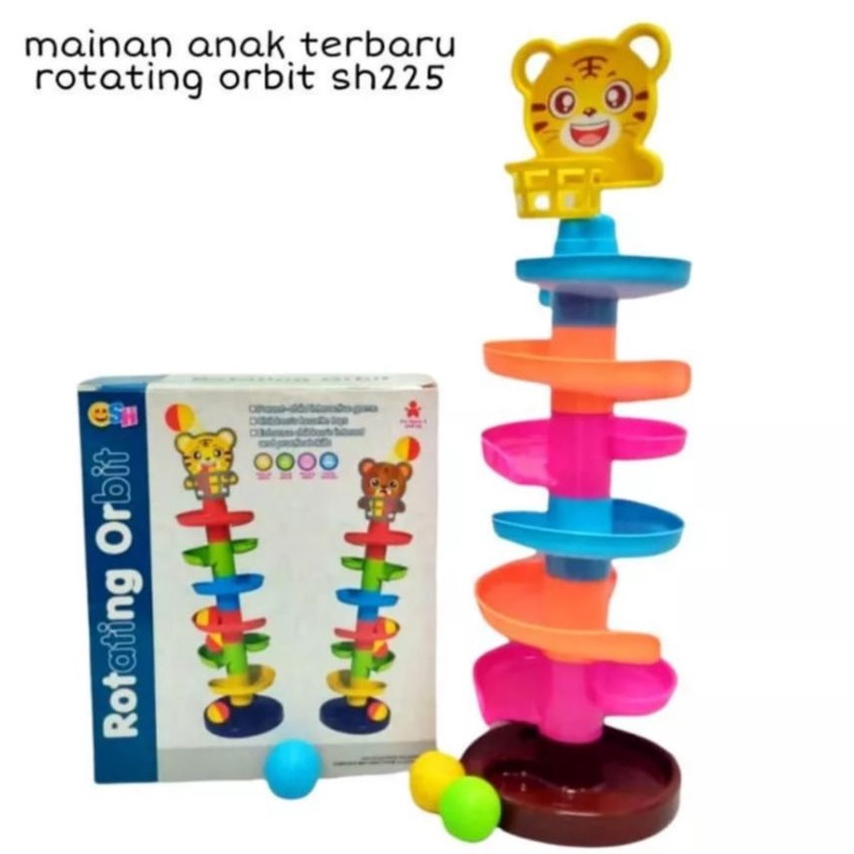 Jual Mainan Edukasi Anak Rotating Orbit Rolling Ball Seluncuran Bola ...