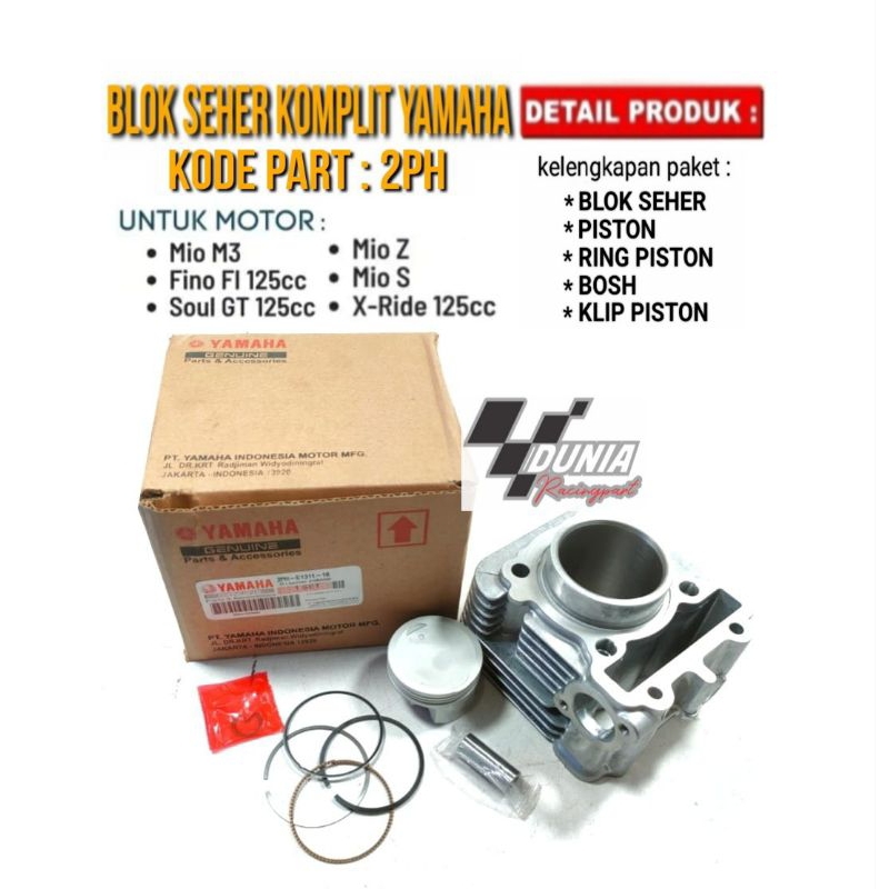 Jual Blok Seher Komplit Mio m3 Soul GT 125 Fino fi 125 Mio S/Z Freego 125 X ride 125 2PH ( 124cm ...