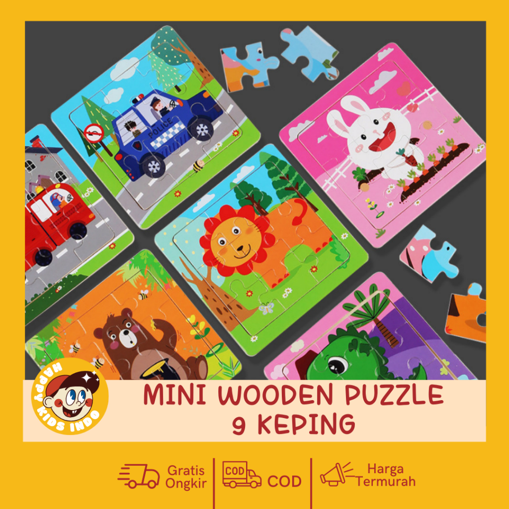 Jual PUZZLE MINI BONGKAR PASANG 9 KEPING RANDOM - PUZZLE MAINAN EDUKASI ...