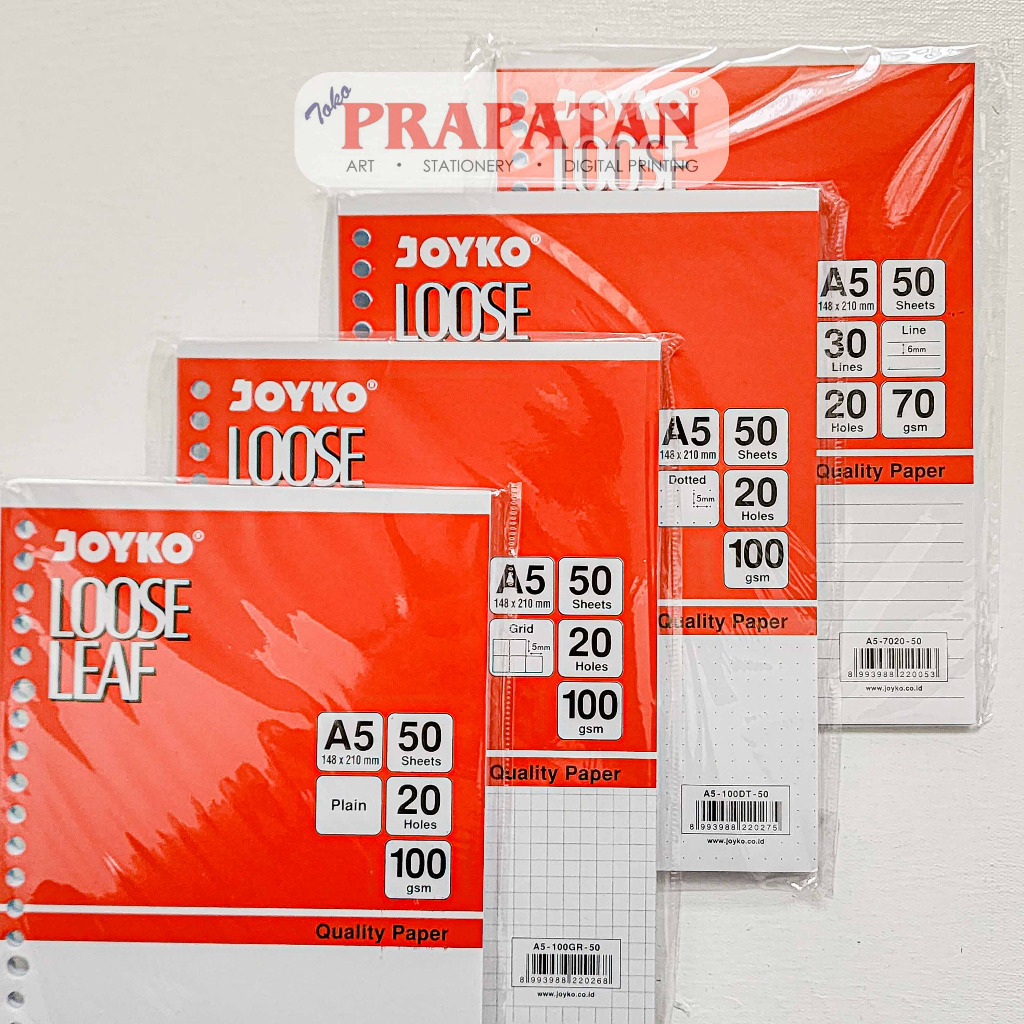 Jual Joyko Loose Leaf 50 Lembar A5/B5 | Isi Kertas File Binder | Shopee Indonesia
