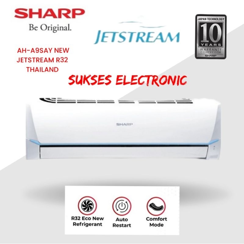 Jual AC SHARP 1 PK AH-A9SAY / 9SAY NEW JETSTREAM R32 THAILAND | Shopee ...