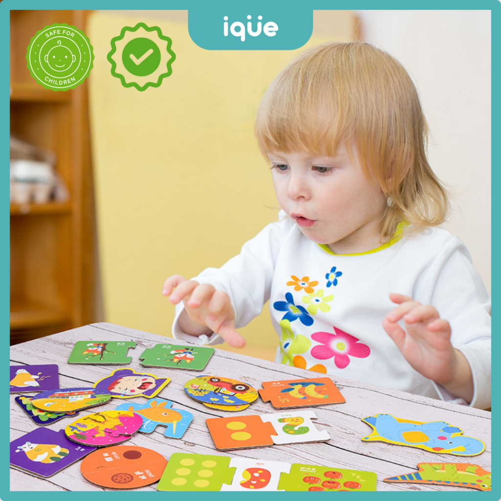 Jual IQUE Matching Puzzle/ Mainan Edukasi Anak/ Mengasah Daya Ingatan ...