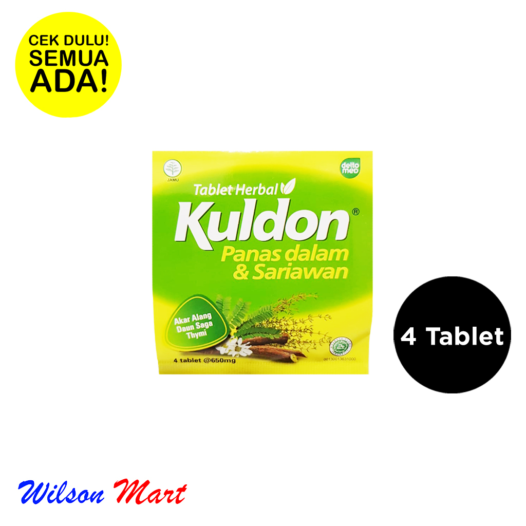 Jual KULDON OBAT PANAS DALAM DAN SARIAWAN ISI 4 TABLET HERBAL | Shopee ...