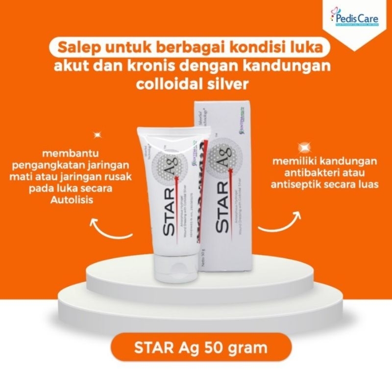 Jual star ag gel 50 gram / salep luka / salep luka diabetes / salep ...