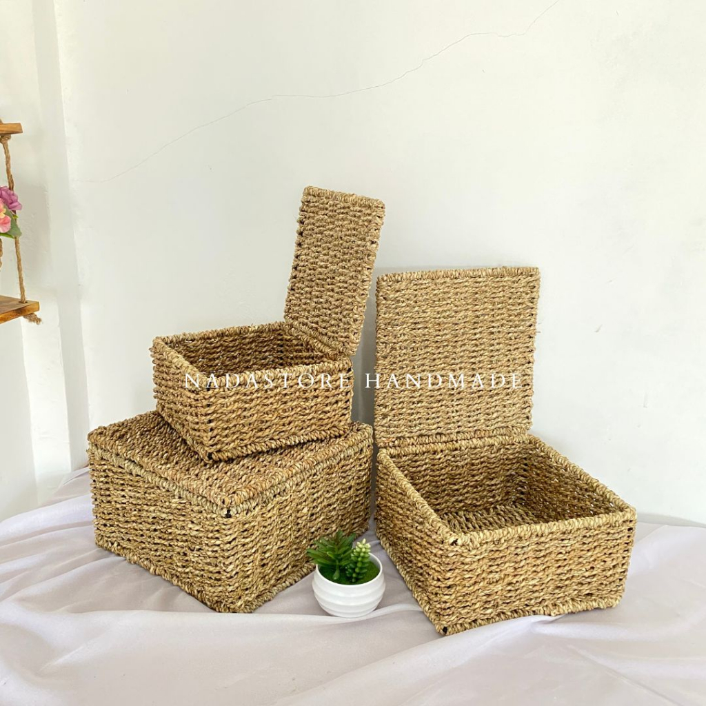 Jual HAMPERS BOX / KOTAK PARCEL / KERANJANG ANYAMAN SEAGRASS / HAMPERS ...