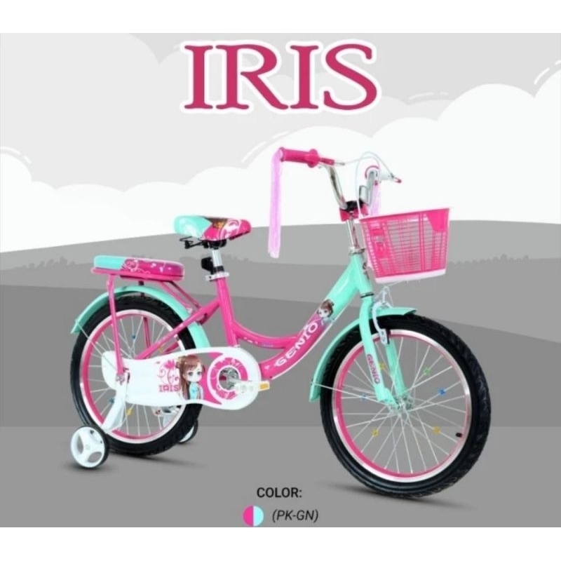 Jual Sepeda Mini Genio Iris 12 inc sepeda keranjang anak perempuan | Shopee Indonesia