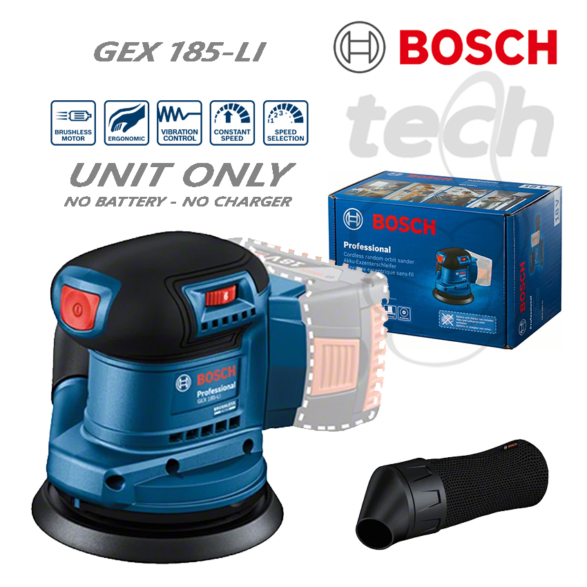 Jual Mesin Amplas Baterai Cordless Orbital Sander Bosch GEX 185-Li | Shopee Indonesia