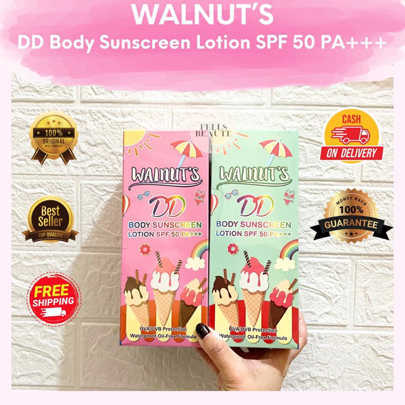 Jual DD WALNUTS SUNSCREEN SPF 50 PA+++ SUNSCREEN BADAN LOTION ASLI ...