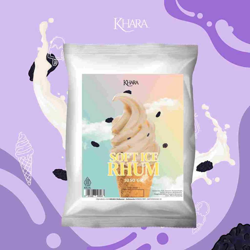 Jual Khara Soft Ice Cream Rhum Raisin Powder 1000gr - Bubuk Ice Cream ...