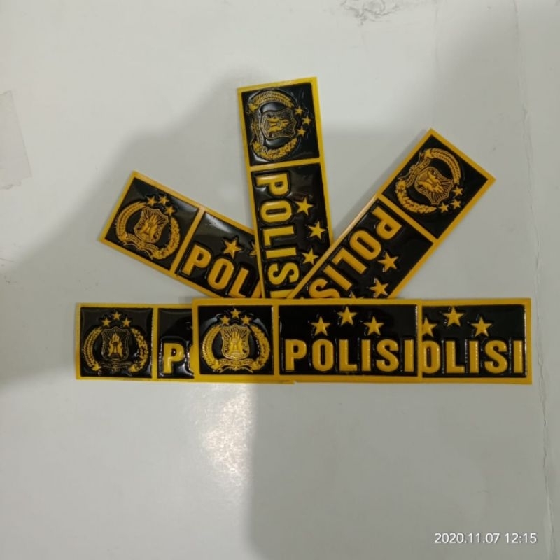 Jual Stiker plat embos Polisi Bintang | Stiker plat motor | stiker ...