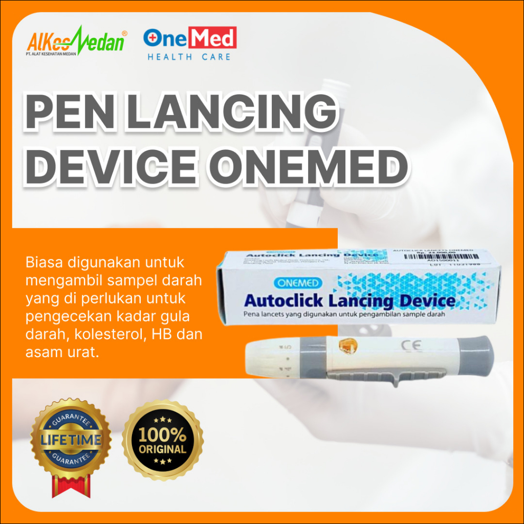 Jual PEN LANCING DEVICE ONEMED AUTOCLICK PENA LANCET BEKAM ALKES MEDAN ...