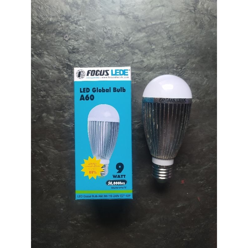 Jual Lampu FOCUS LEDE LED Global Bulb A60 9 watt E27 Warm white ...