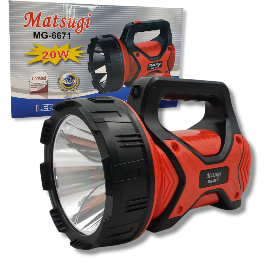 Jual Senter Led Jumbo 20W MATSUGI MG-6671 Tahan18 Jam/ Senter Camping ...