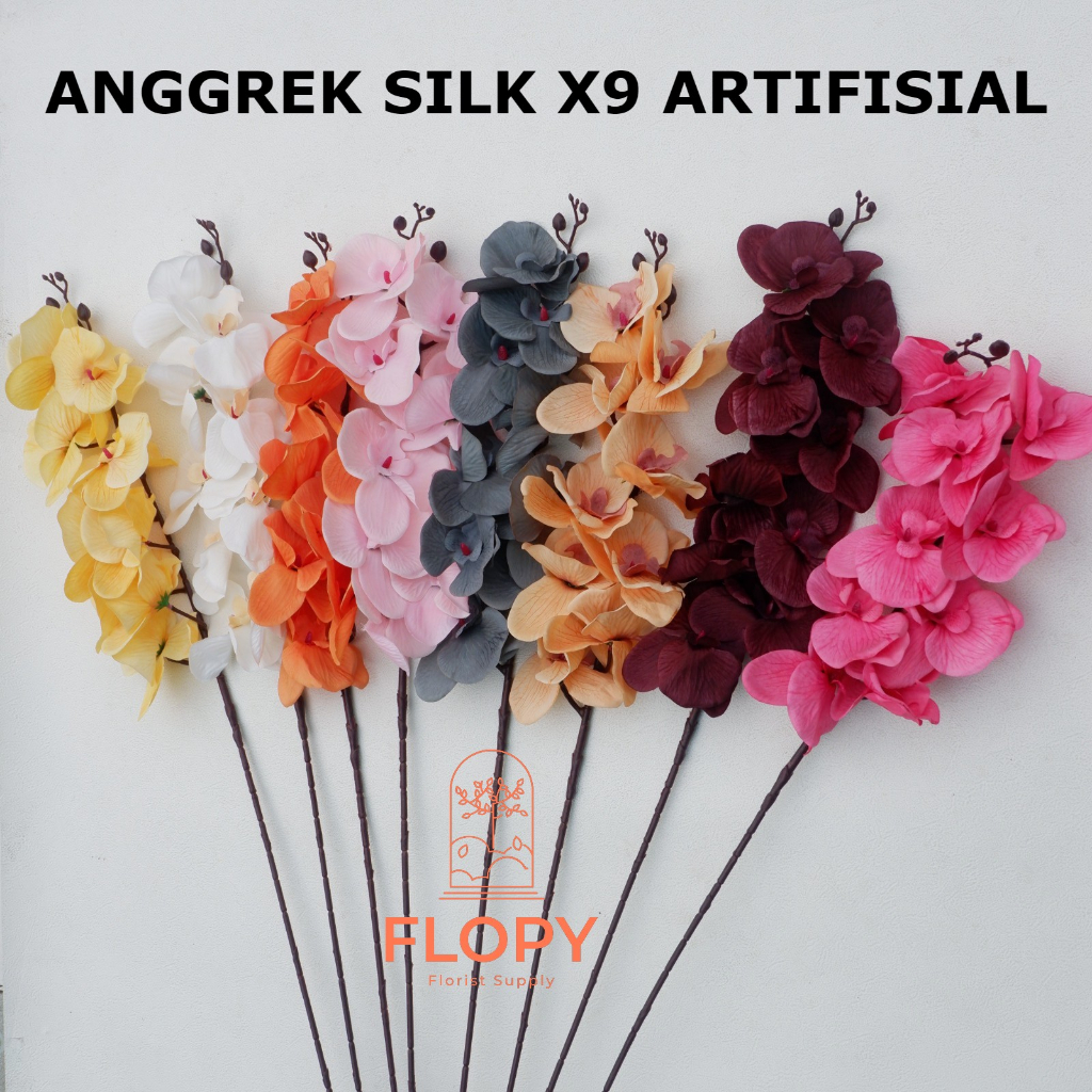 Jual FLOPY [9 Bunga] Bunga Anggrek Silk X9 Artificial Plastik ...