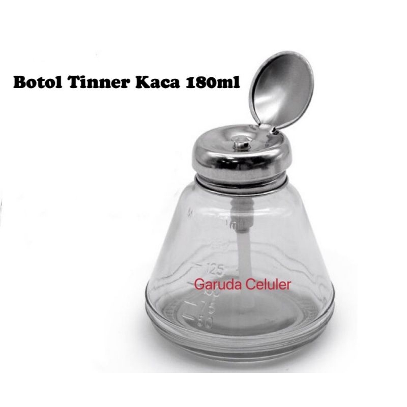 Jual Botol Tinner / Glass Alcohol Bottle 180ml | Shopee Indonesia