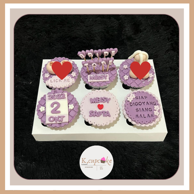 Jual READY cupcake desain 6cup cupcakes ulang tahun - cupcake bridal ...
