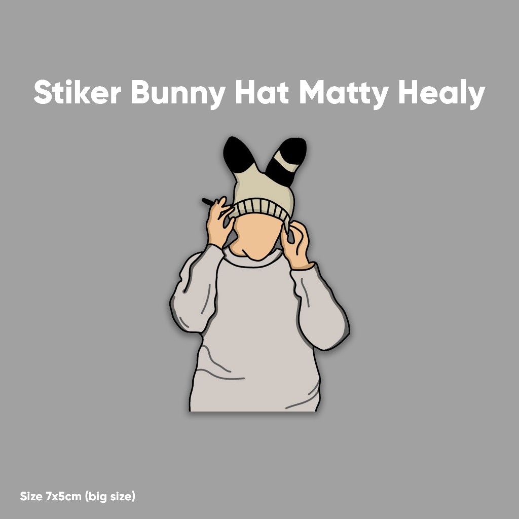 Jual Stiker Bunny Hat Matty Healy The 1975 (Big Size) stikervinyl ...