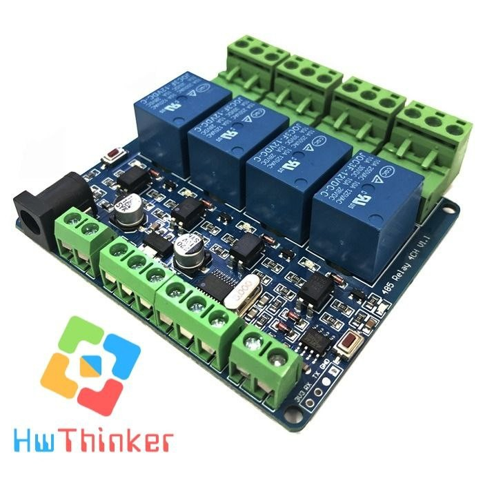 Jual Modbus RTU RS485 Relay Module 1 2 4 8 Ch Channel TTL Communication ...