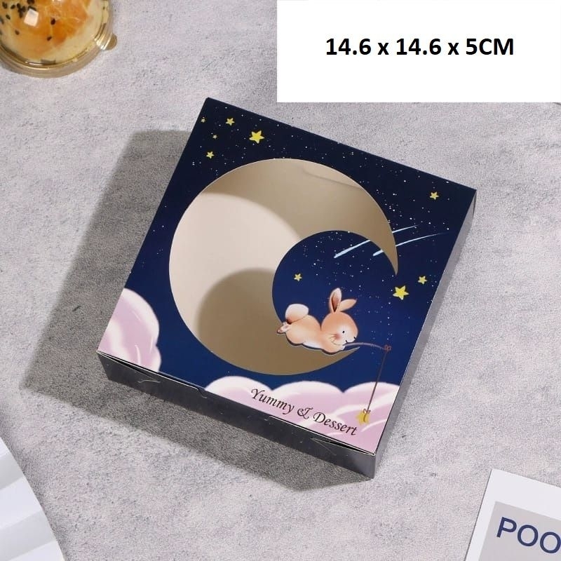Jual Box Mooncake isi 4 kue 75gr box mooncake case 7cm box mooncake ...