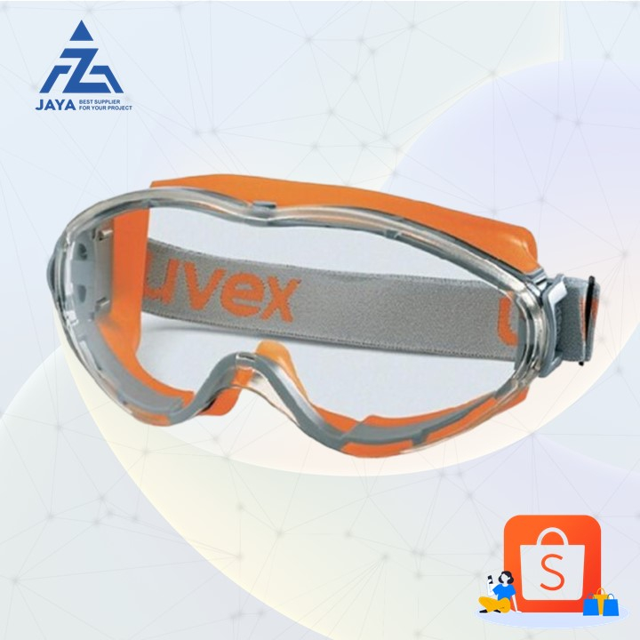 Jual Kacamata UVEX Safety Goggle,Ultrasonic Orange/Grey,HC-AF Clear ...