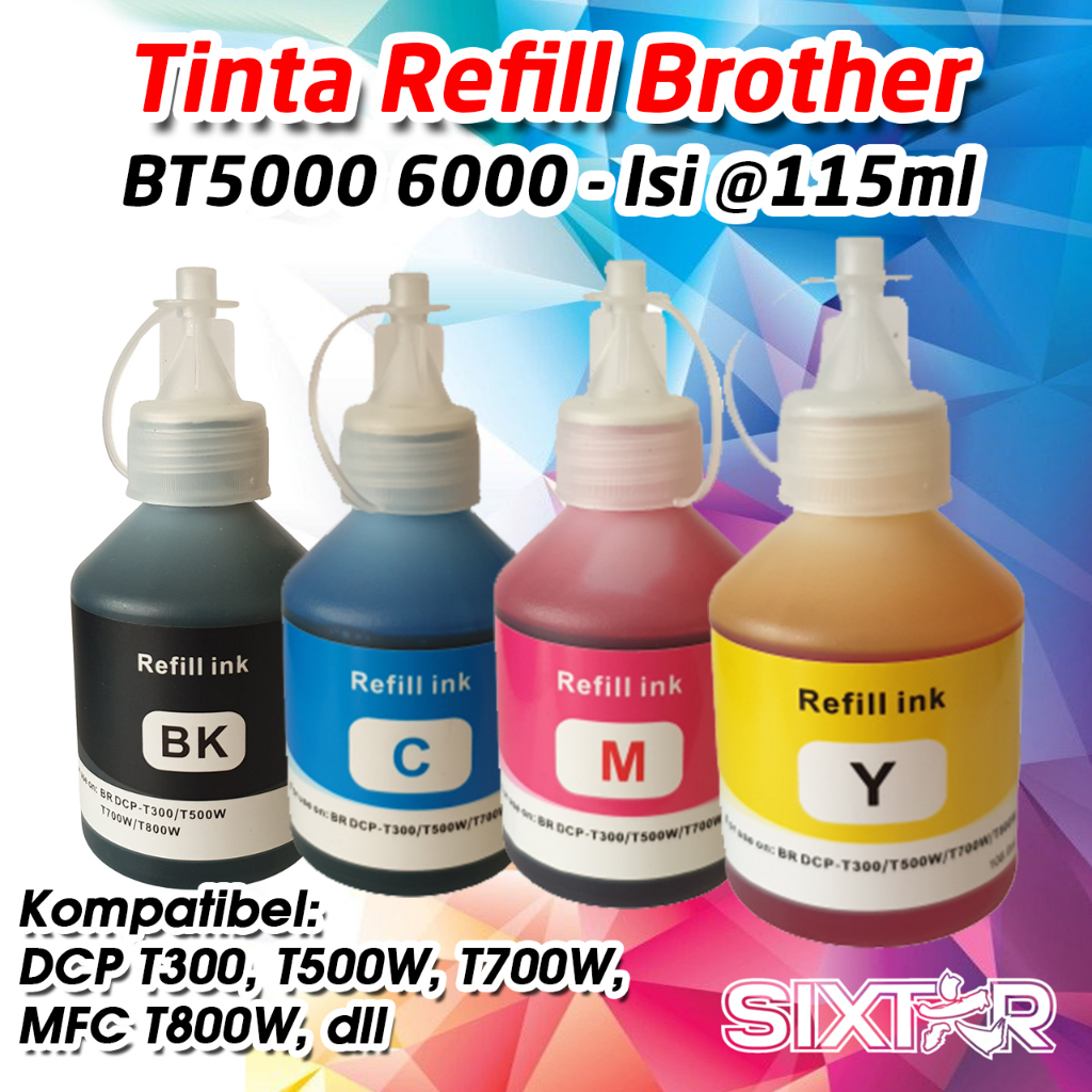 Jual Tinta Refill Kompatibel Printer Brother BT5000 BT6000 refill ink ...
