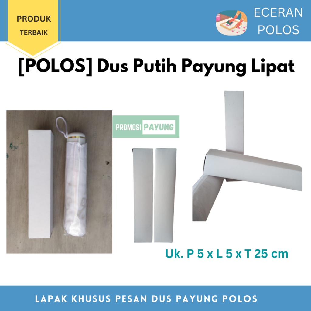 Jual [Polos Eceran] DUS Payung Lipat Bahan Duplex Packing Bungkus ...