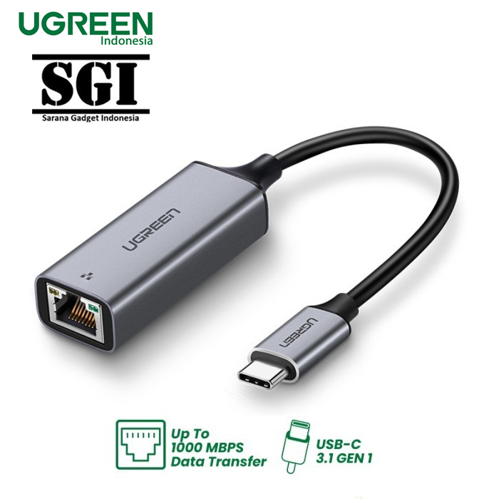 Jual UGREEN ORIGINAL Ethernet Adapter USB Type C to RJ45 LAN up to 1000 ...