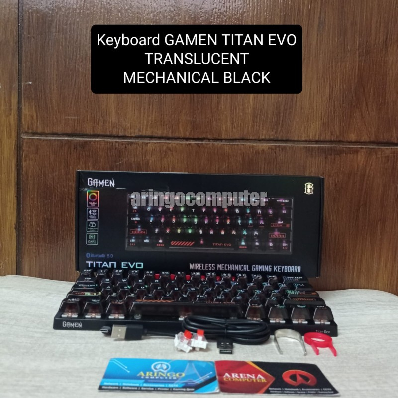 Jual Keyboard GAMEN TITAN EVO TRANSLUCENT MECHANICAL BLACK | Shopee ...