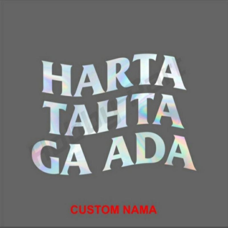 Jual sticker harta tahta custom | Shopee Indonesia