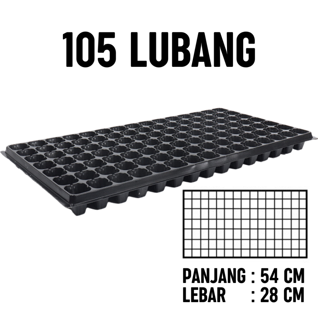 Jual Tray Semai Benih/ Pot Tray Benih/ Seedling Tray 105 Lubang AG Farm ...