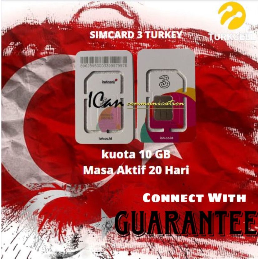 Jual Sim Card Turkey / Saudi Arabia 10 GB for 20 Days / Kartu data ...