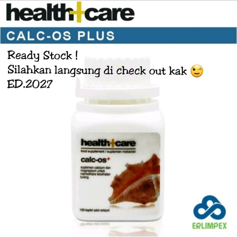 Jual Calc-Os plus Health+Care isi 100 ORI Suplemen Calcium Magnesium ...