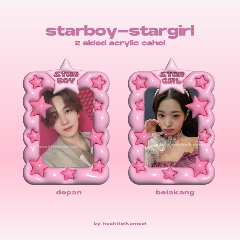 Jual photocard holder cahol 2 sided starboy-stargirl | Shopee Indonesia