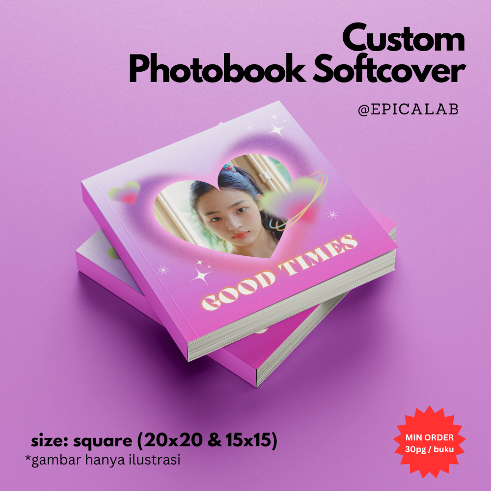 Jual (kotak/square) Epicalab Photobook Custom Album Foto Chic Softcover ...