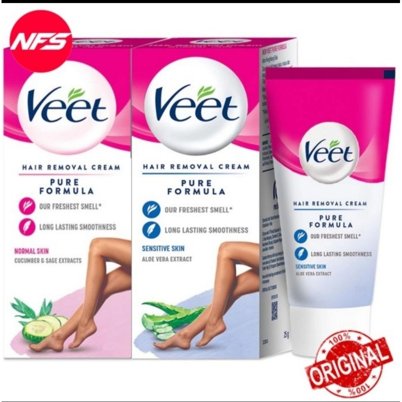 Jual Veet Hair Removal Cream Normal Skin/Sensitive Skin 25 gr | Shopee ...