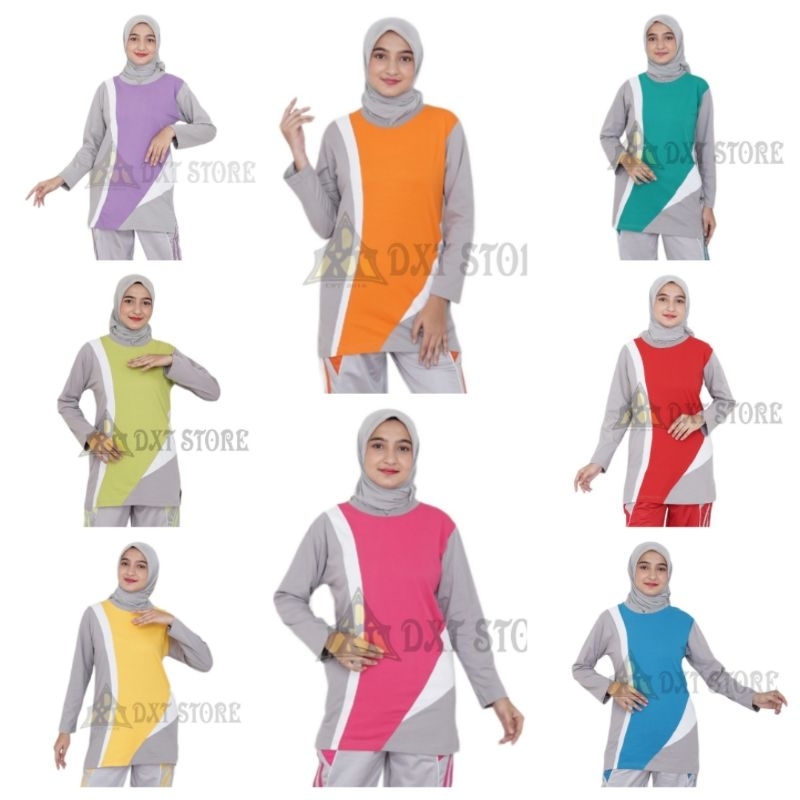 Jual Baju Senam Wanita Muslimah / Kaos Olahraga Tunik Terbaru *Cuma ...