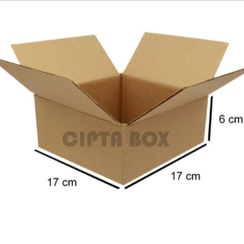 Jual kardus karton box ukuran 17x17x6 cm | Shopee Indonesia