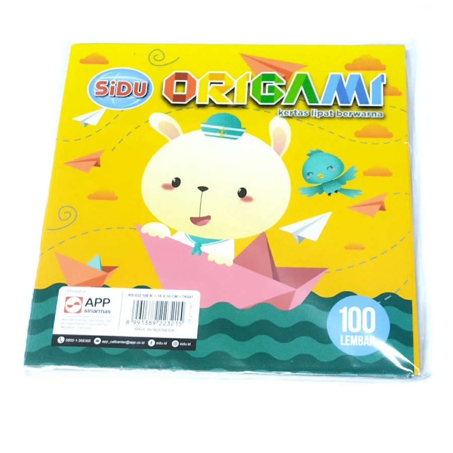 Jual ORIGAMI PAPER BESAR (Kertas Lipat) SIDU 16 x 16cm isi 100 Lembar ...