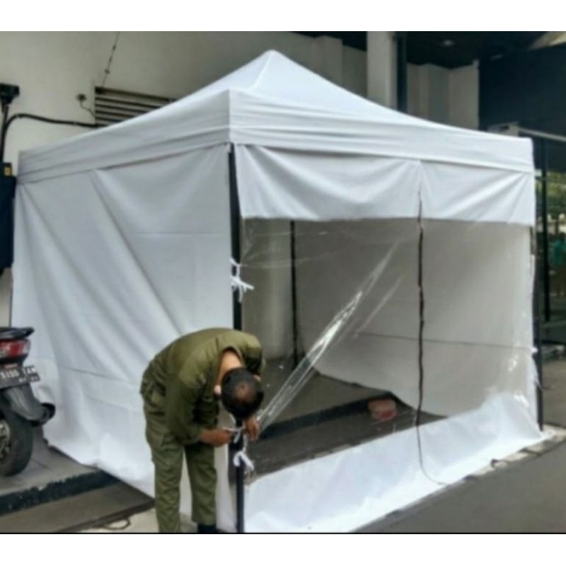Jual TENDA LIPAT,BAZAR,PAMERAN UKURAN 3X3 DINDING 4 SISI TEBAL BESI 0,8 ...