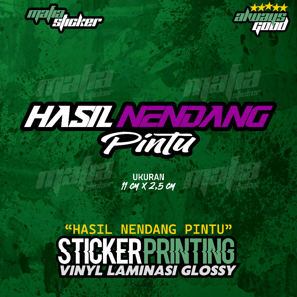 Jual STICKER/STIKER PRINT CUT HASIL NENDANG PINTU | Shopee Indonesia