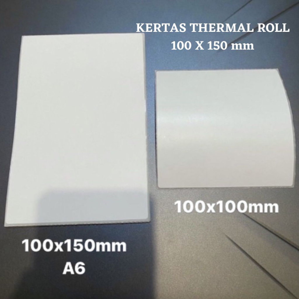 Jual KERTAS LABEL STICKER THERMAL ROLL 100 X 150 BARCODE 100X150 UKURAN A6 | Shopee Indonesia