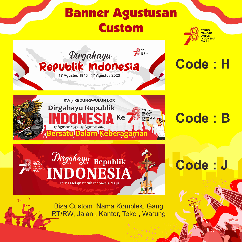 Jual SPANDUK HUT RI KEMERDEKAAN AGUSTUSAN BANNER | Shopee Indonesia