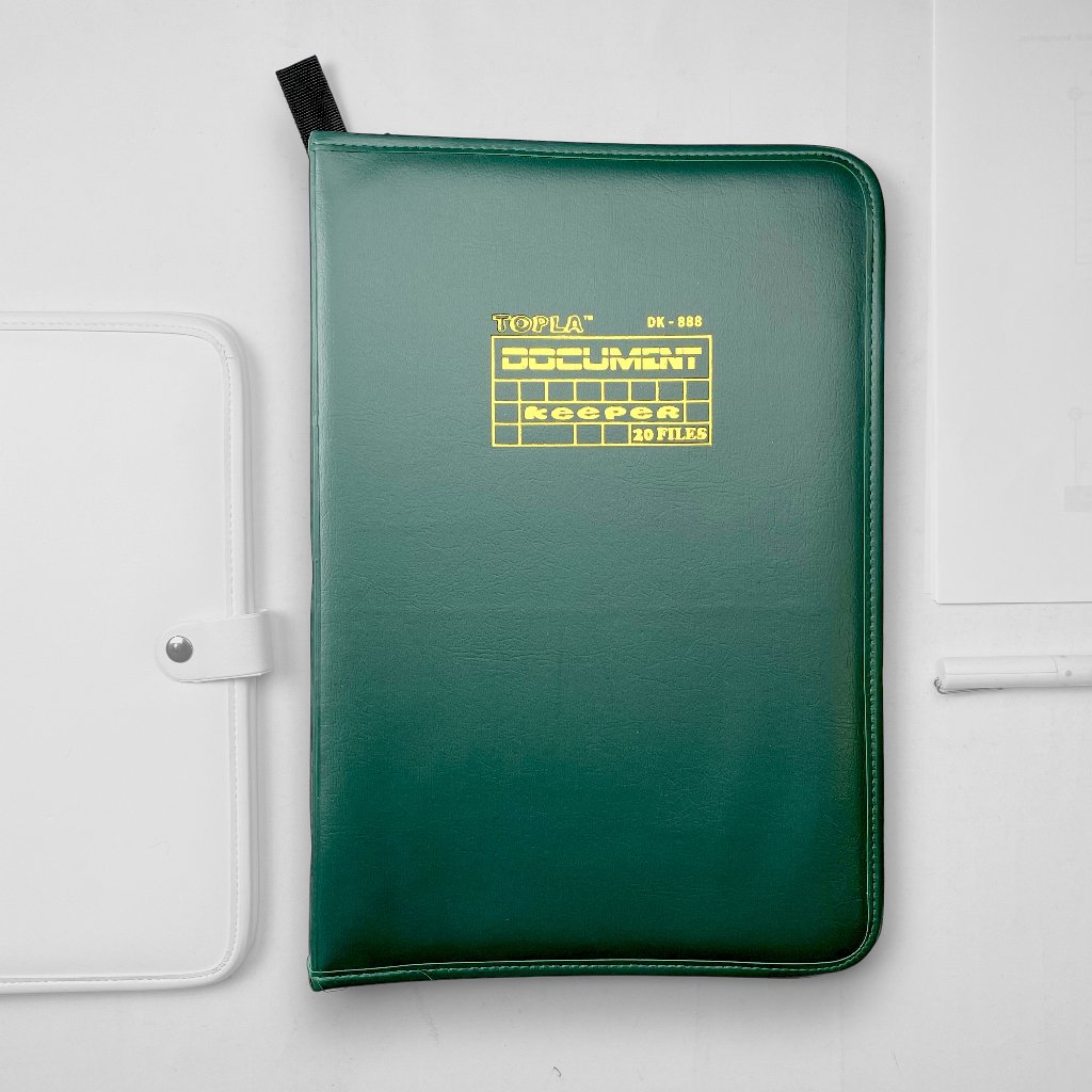 Jual Dokumen Keeper Map Resleting Kulit Anti Air Isi 60 Lembar Map ...