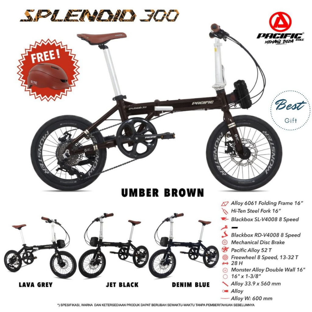 Jual PACIFIC BIKE SEPEDA LIPAT DEWASA SPLENDID 300 | Shopee Indonesia