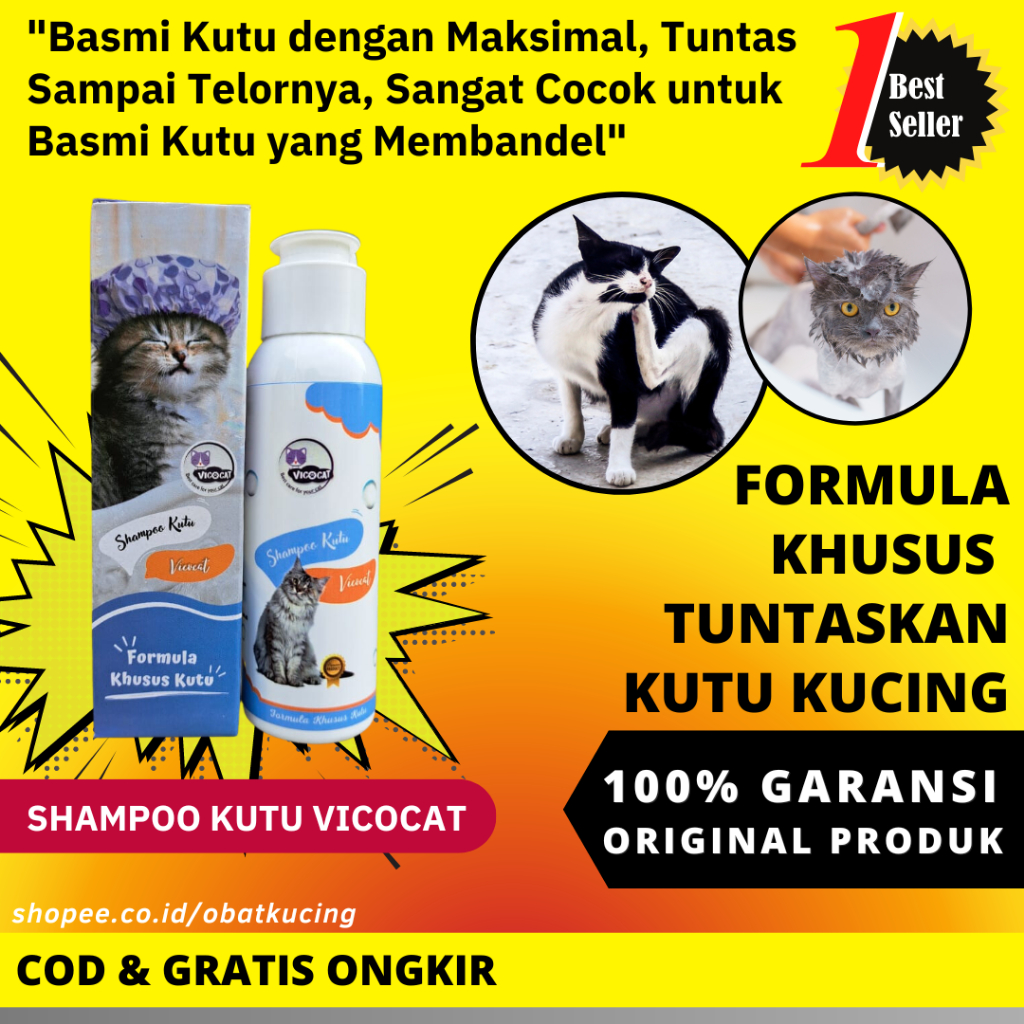 Jual Shampoo Vicocat Shampo Kutu Kucing Ampuh dan Aman Untuk Kitten ...